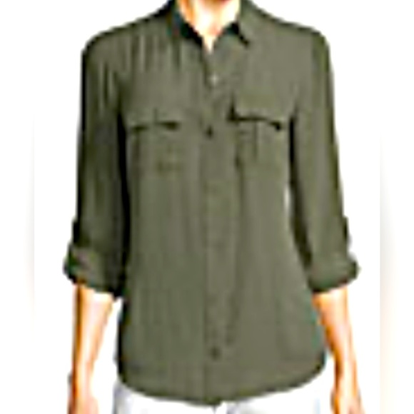 a.n.a | Tops | Preowned Ana Shirt Longsleeve Oregano Size Petite Medium ...